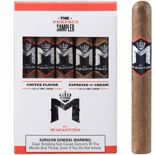 M by Macanudo Coffee-Espresso Toro (6" x 50) Sampler - CigarsCity.com